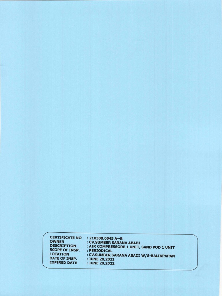 Compressor SS-AC-01 & Sand Pot | PDF
