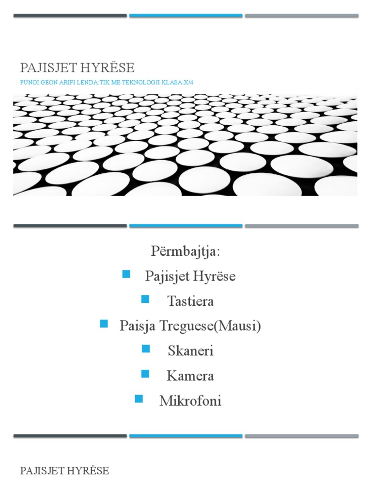 Pajisjet Hyrëse | PDF