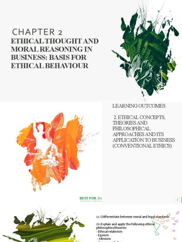 Chapter 2 Ethical Thought and Moral Reasoning in Business Learning Outcome 2 | PDF ...
