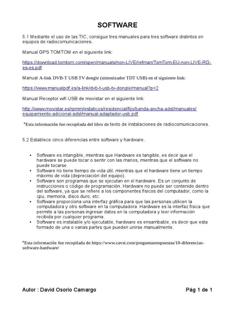 Manuales de Software y Hardware TDT | PDF | Hardware de la computadora ...