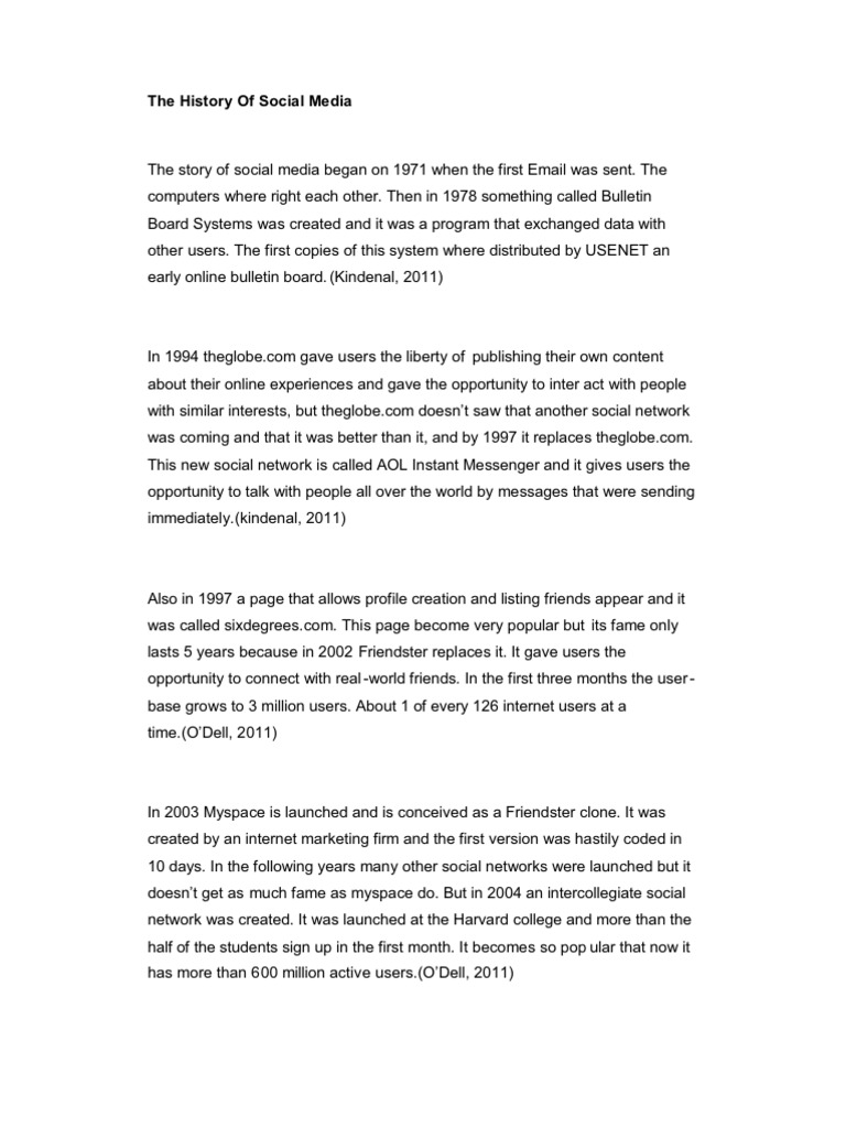 The History of Social Media | PDF