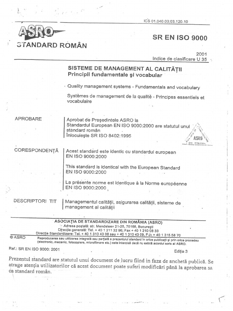SR en Iso 9000 | PDF