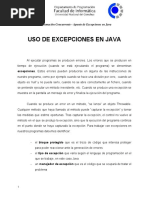 Excepciónes Java | PDF | Java (lenguaje de programación) | máquina ...
