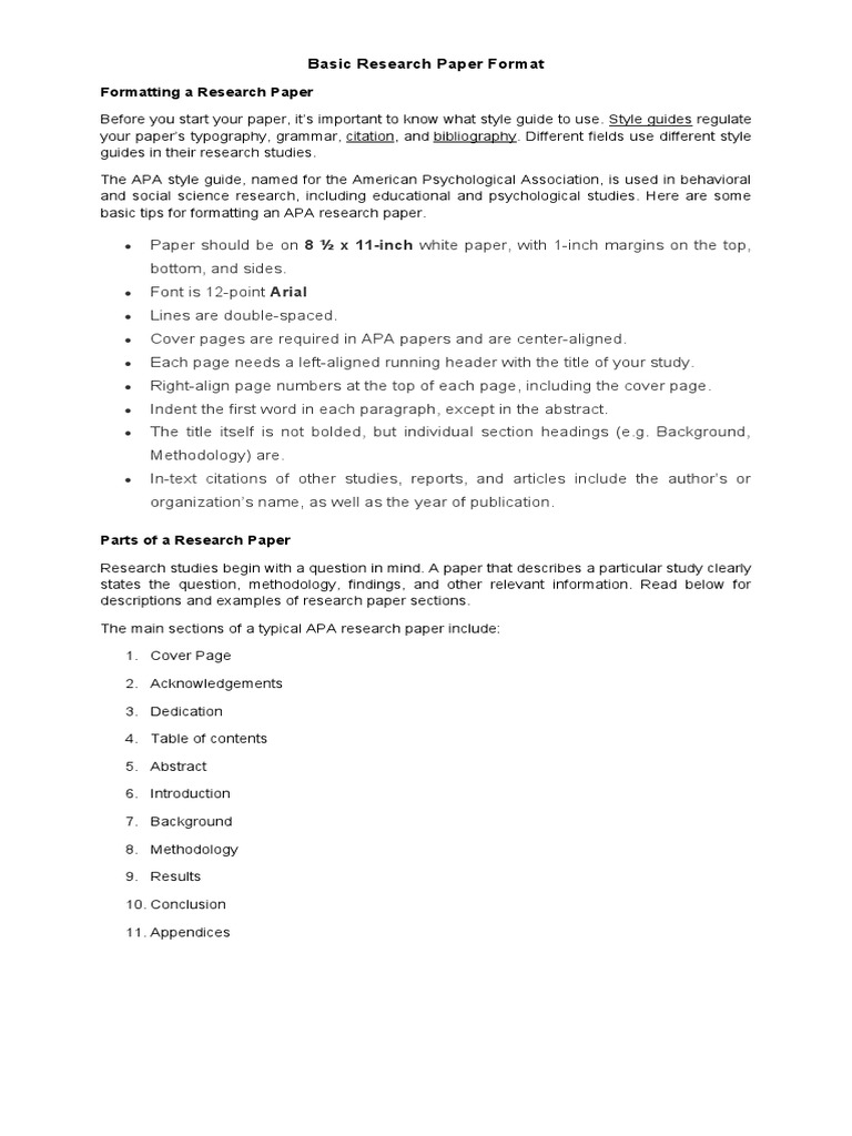 Basic Research Paper Format | PDF | Food Security | Citation