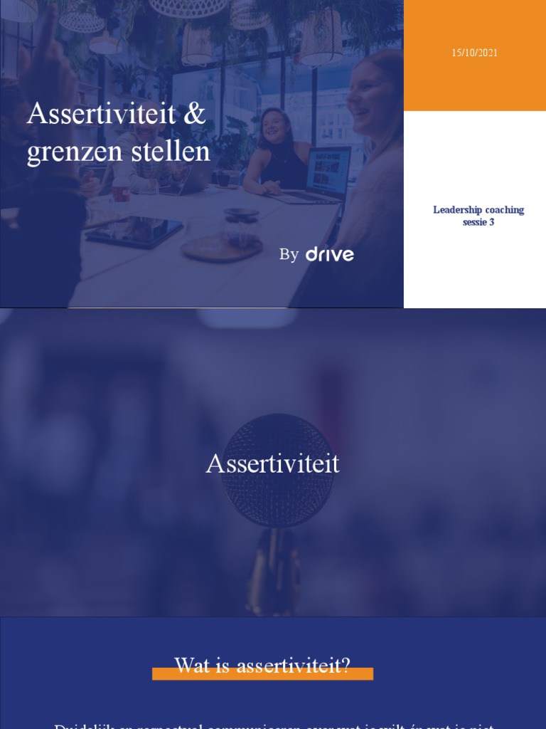 Leadership Sessie 3 - Assertiviteit & Grenzen Stellen | PDF