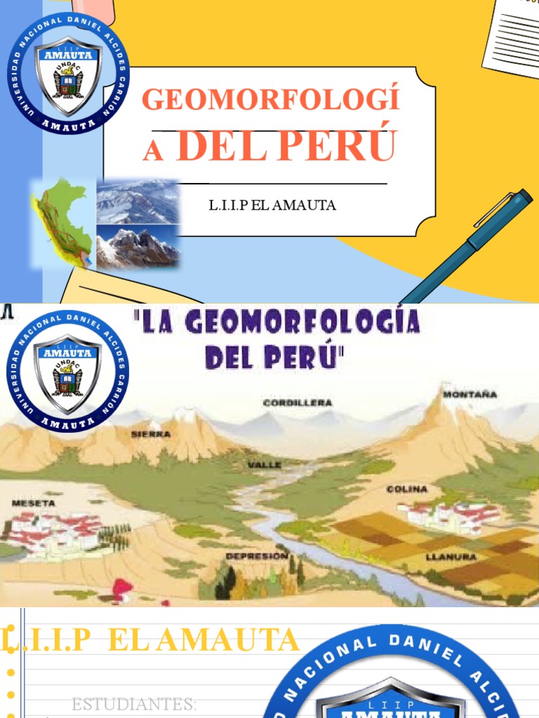 Geomorfología Del Perú | PDF | Andes | Perú