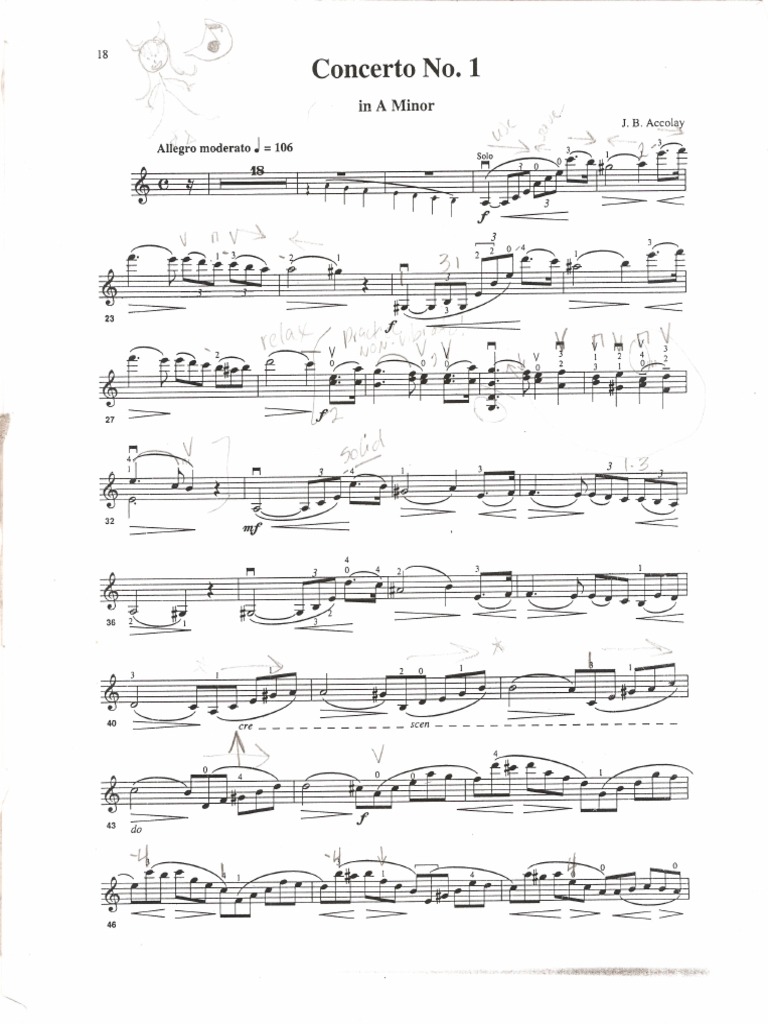 Accolay Concerto No1 in A Minor | PDF