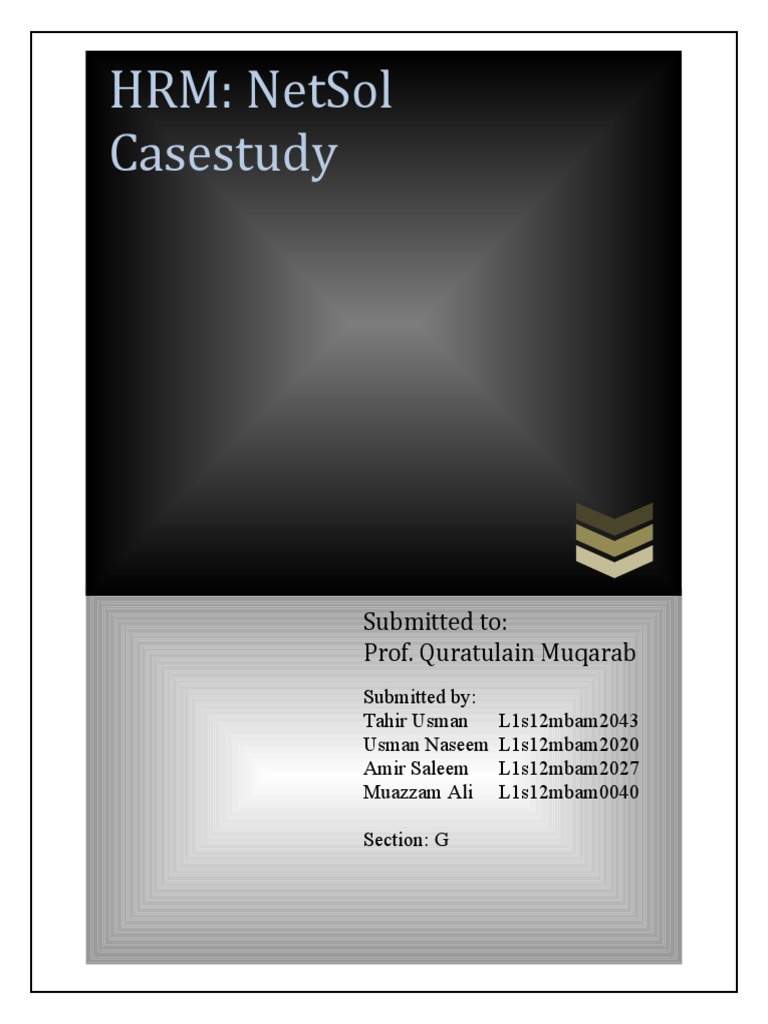 Case-Study HRM Analysis | PDF | Employment | Human Resource Management