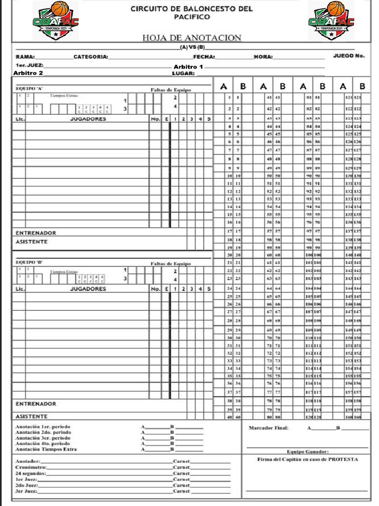 Hoja de Anotacion CIBAPAC 2019 | PDF