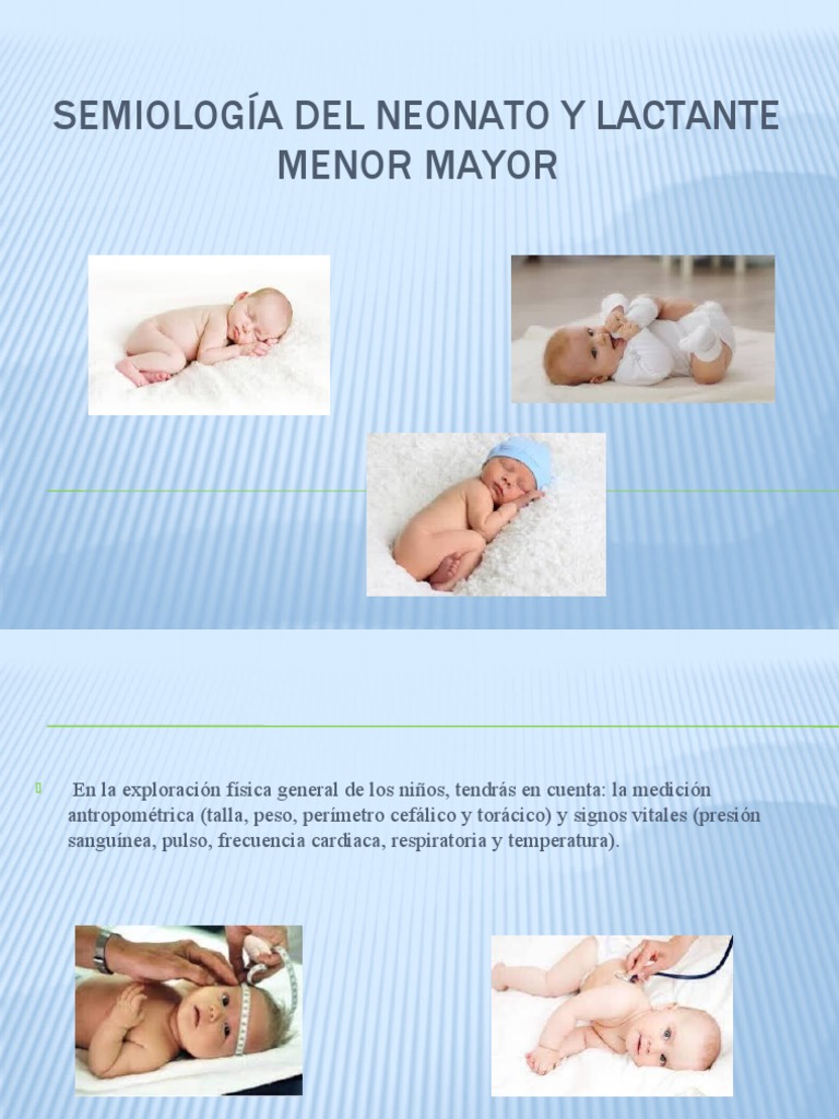 Semiología del neonato y lactante menor mayor nohelia | PDF | Infantes ...