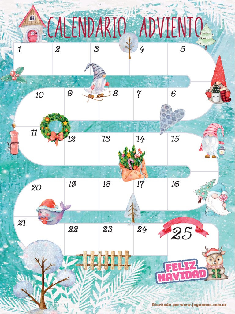 Calendario Adviento - Modelo 01 | PDF