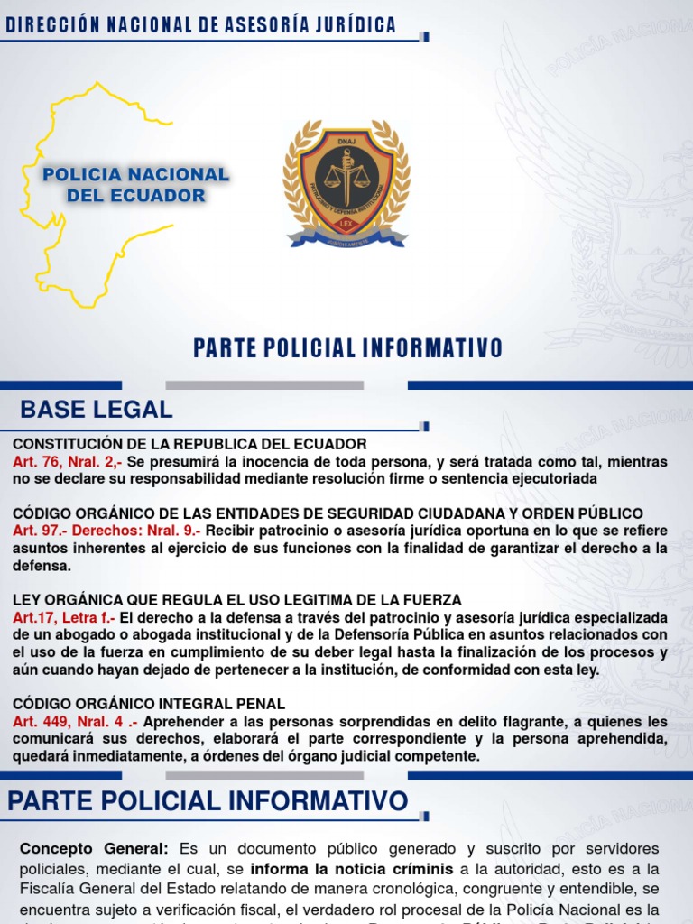 Dr. Esquivel PARTE POLICIAL ORIGINAL | PDF | Derecho penal | Policía