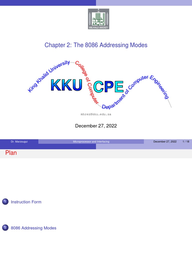 Chapter 2 8086 Adressing Modes | PDF | Central Processing Unit | Computer Science