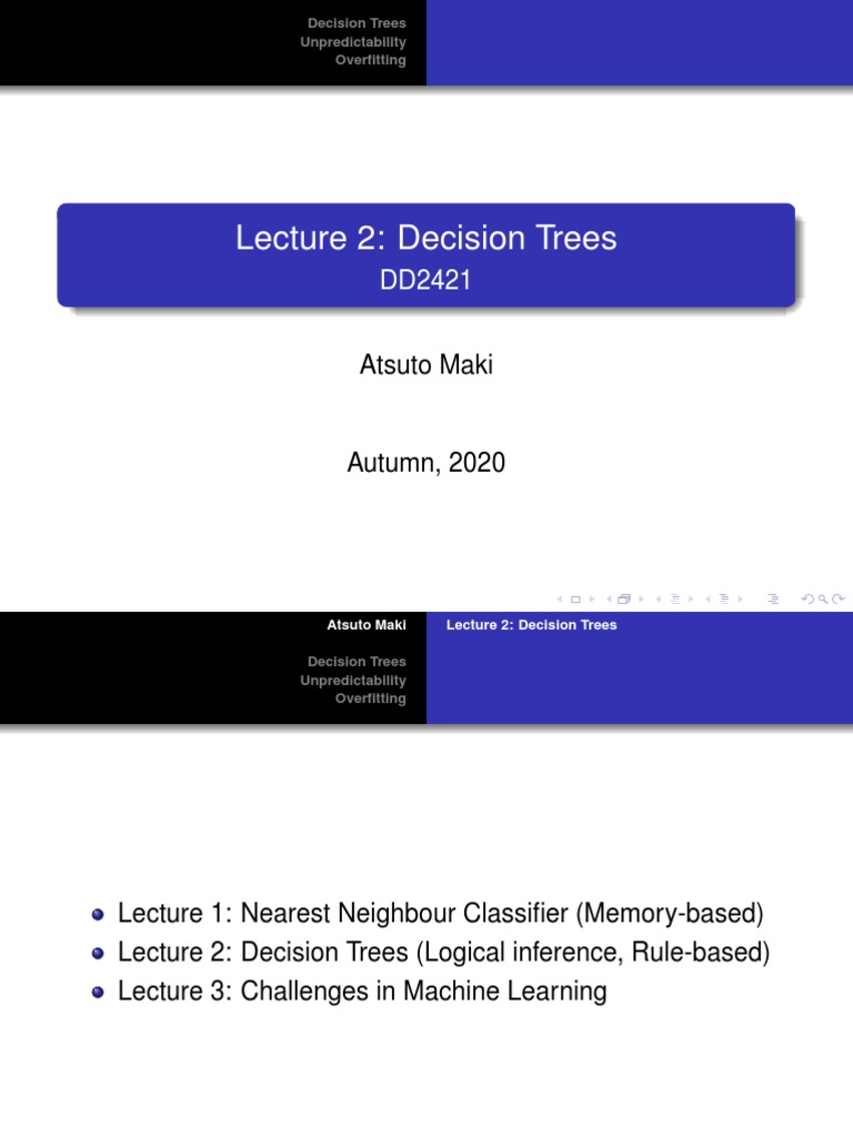 Lecture 2 Decision Trees | PDF
