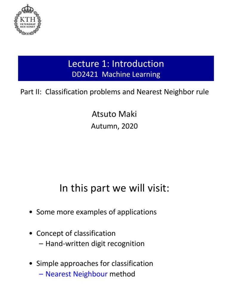 Machine Learning Classification Fundamentals: Introduction to ... Machine Learning Classification Fundamentals: Introduction to ...