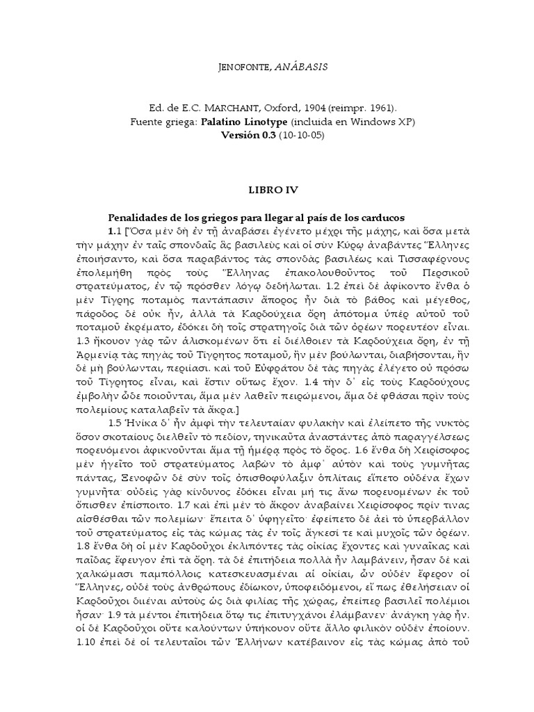 Jenofonte - Anabasis | PDF