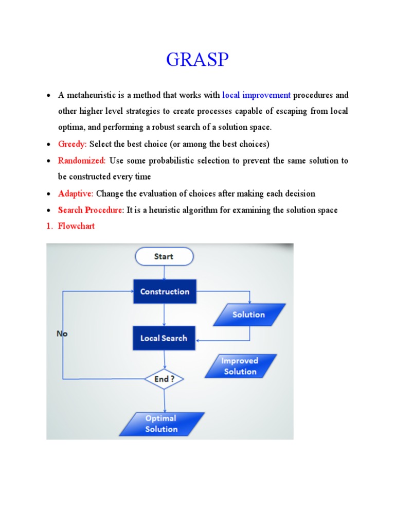 GRASP | PDF | Metaheuristic | Computer Science