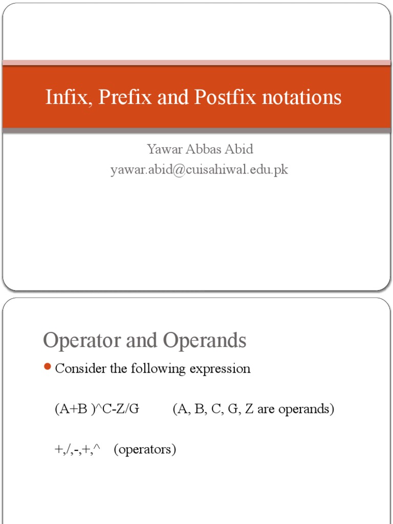 05 Infix Prefix And Postfix Notatios Pdf Theoretical Computer Science Software Engineering 