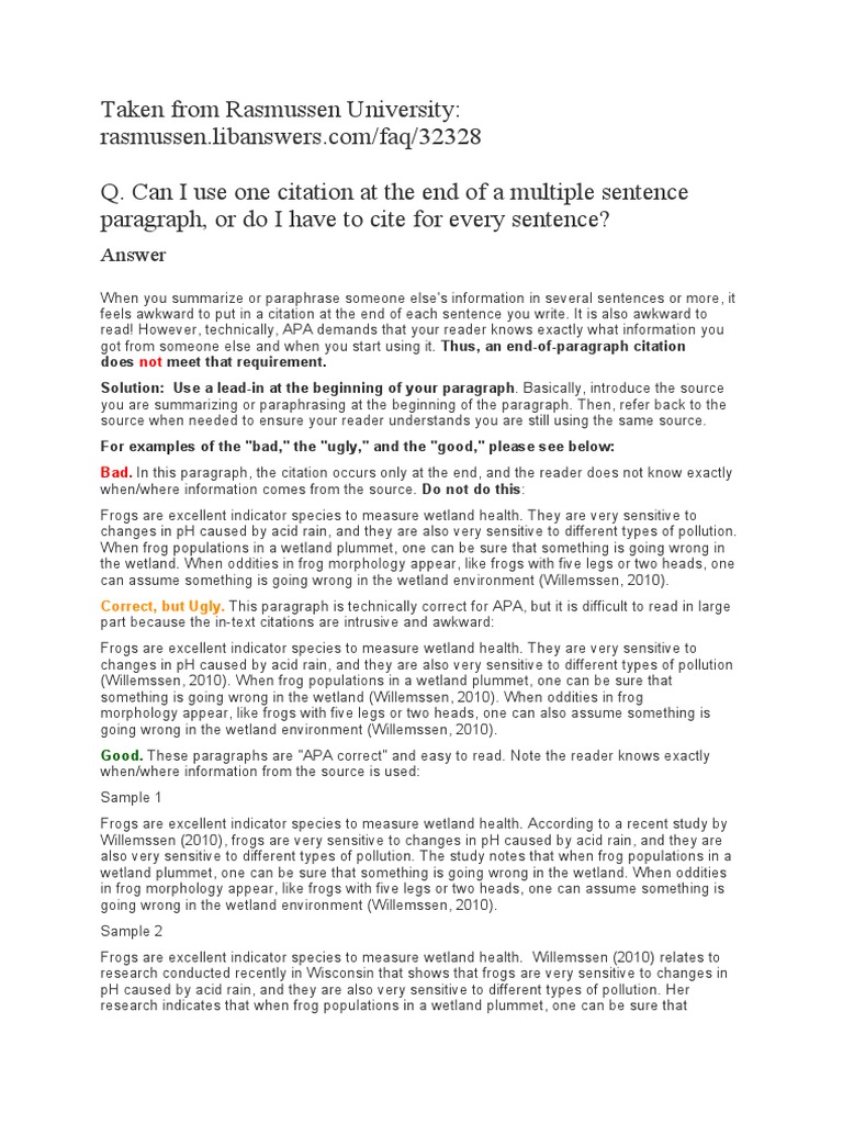 Where To Put In-Text Citations | PDF | Citation | Apa Style