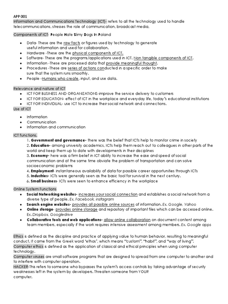 APP001 Reviewer | PDF | Information Technology | Application Software