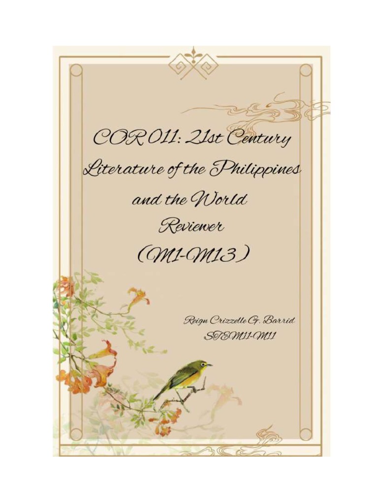 Cor 011-Reviewer (M1-M13) - Reign Crizzelle G. Barrid-Stem11-M11 | PDF ...