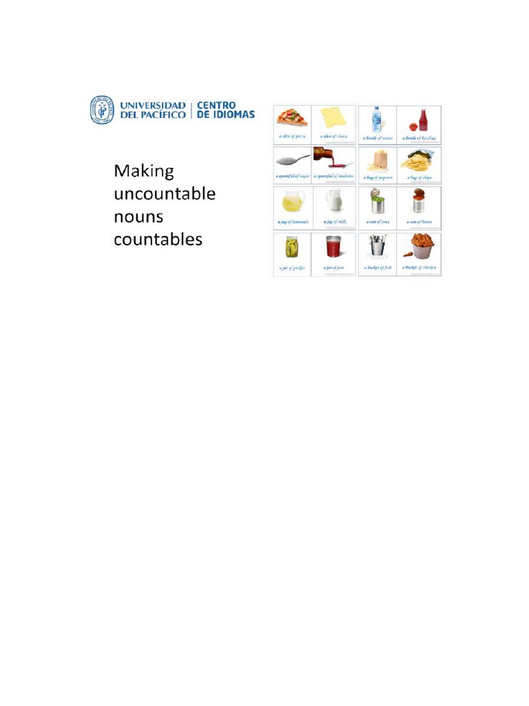 Making Uncountable Nouns Countables | PDF