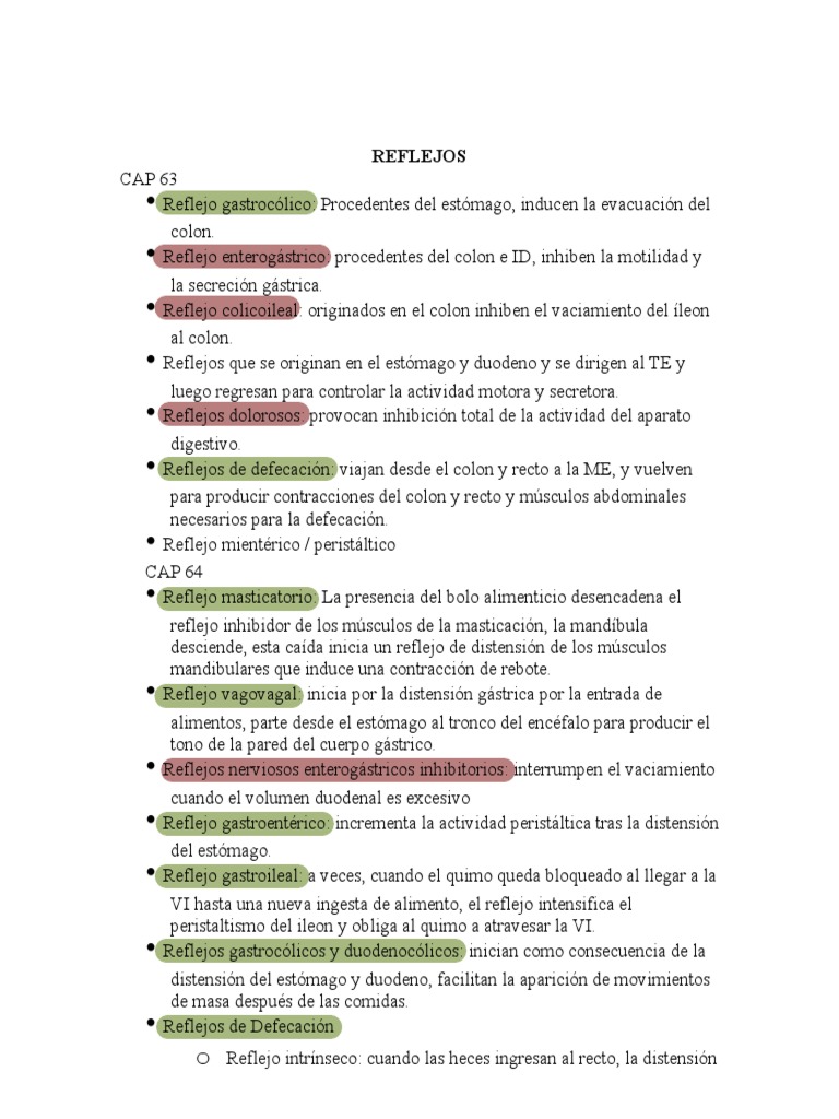 TODOS LOS REFLEJOS GASTROINTESTINALES DE GUYTON | PDF | Estómago ...