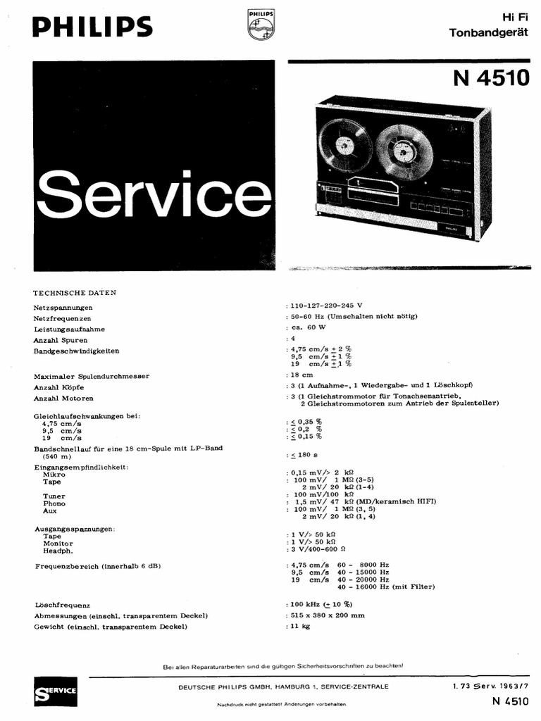 Hfe Philips n4510 Service de | PDF