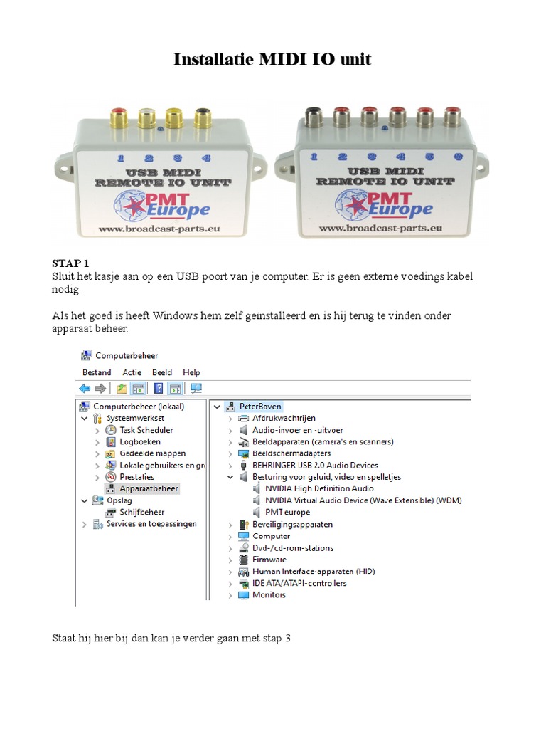 MIDI IO Unit Install | PDF