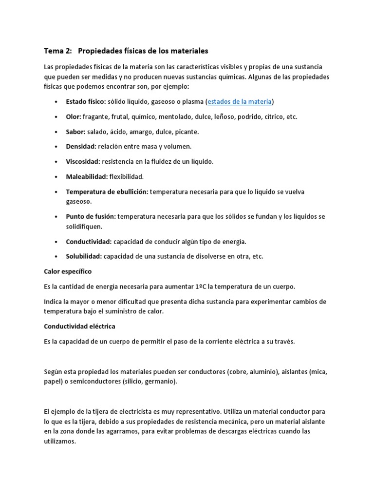 Tema 2 | PDF | Líquidos | Sólido