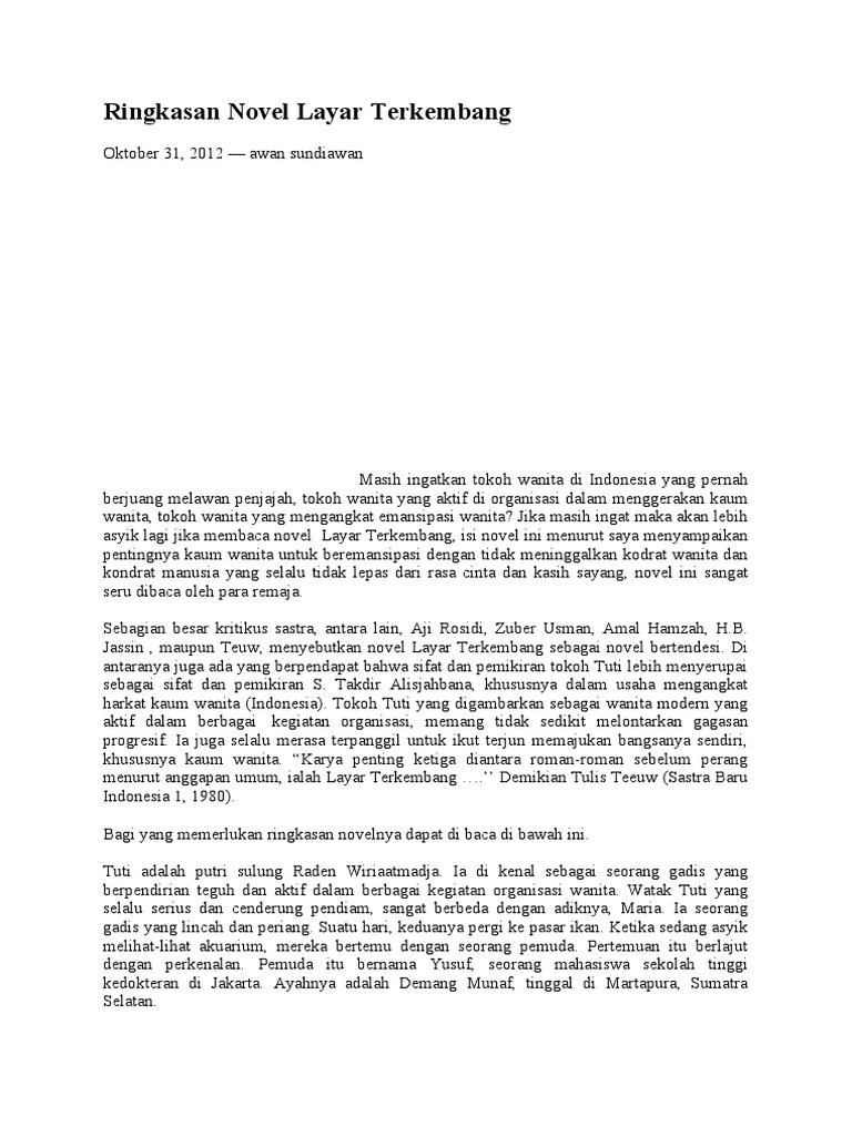 Ringkasan Novel Layar | PDF | Fiksi Misteri, Thriller, & Kejahatan