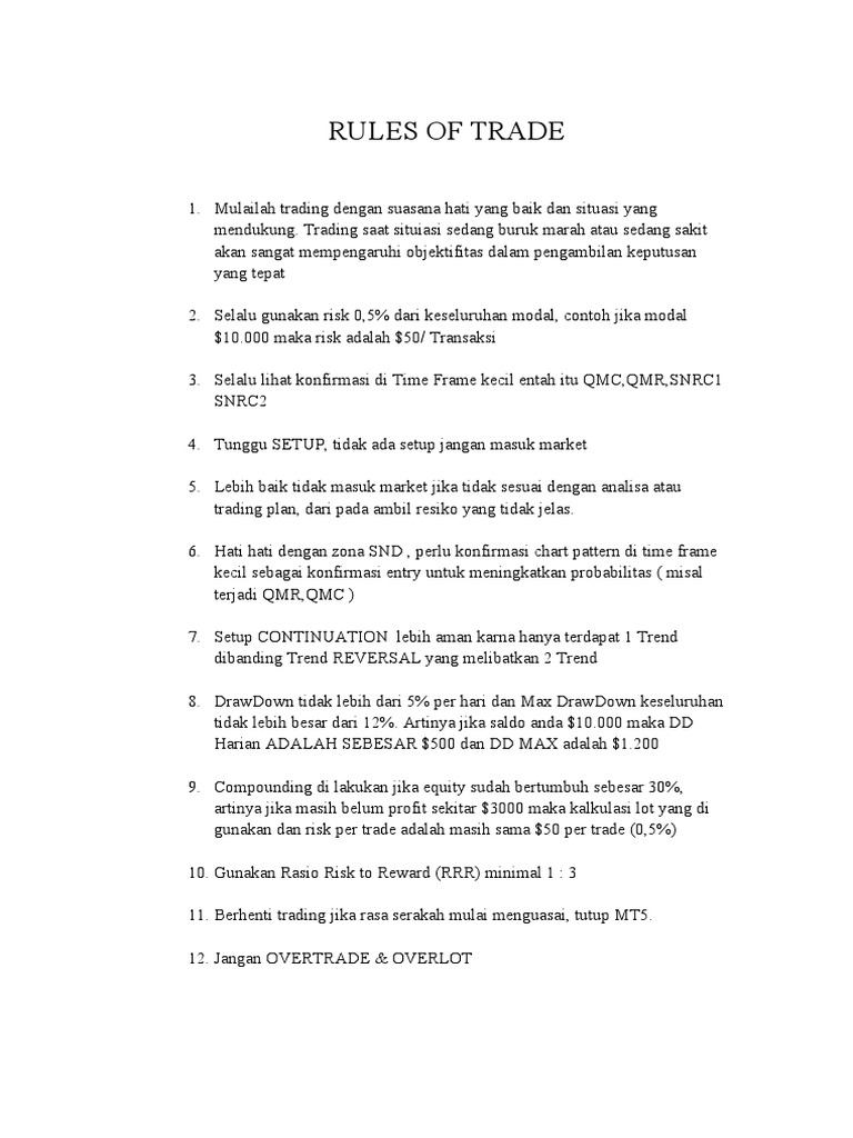 Rules of Trade | PDF