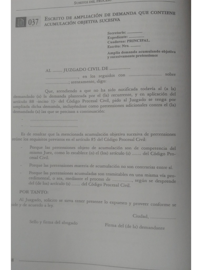 Ampliación de Demanda Que Contiene Acumulación | PDF
