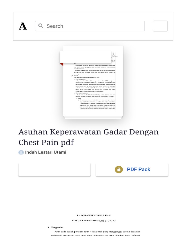 (PDF) Asuhan Keperawatan Gadar Dengan Chest Pain PDF - Indah Lestari Utami - Academia - Edu | PDF