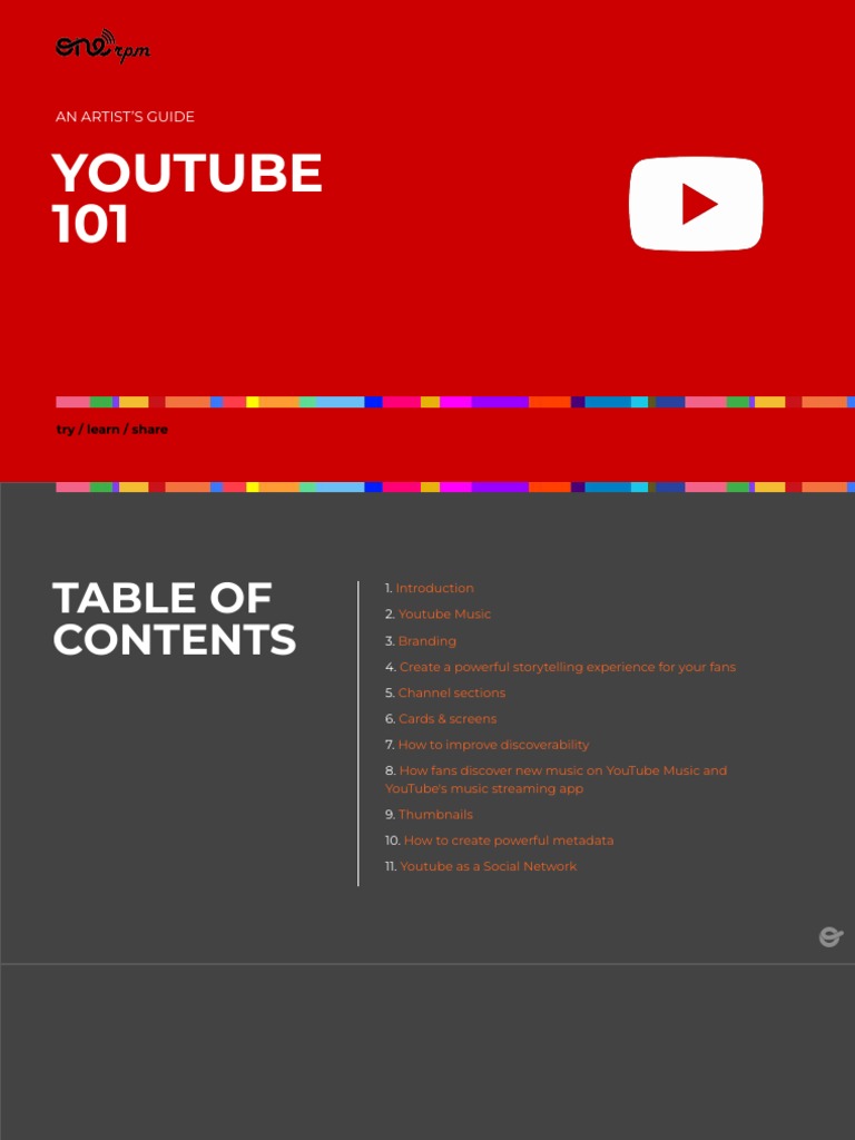 Youtube Artist Guide en | PDF | You Tube | Tag (Metadata)