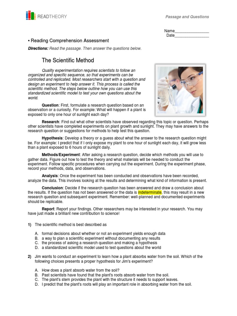 WorkbookEdition 7 The Scientific Method | PDF | Experiment | Scientific Method