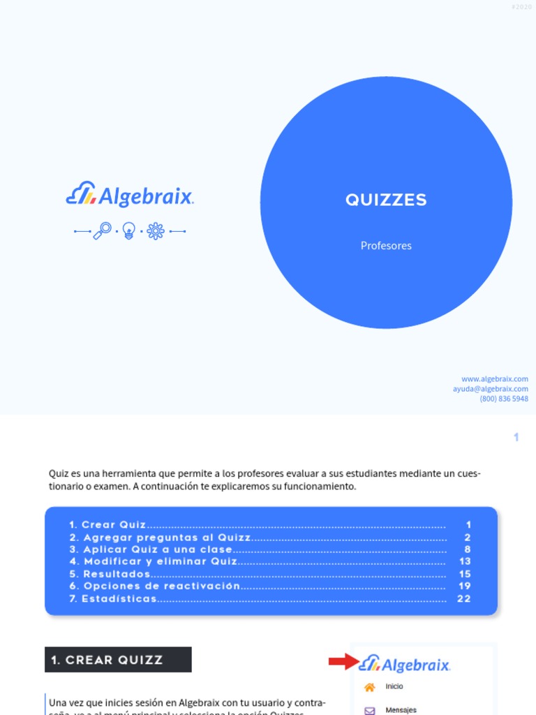 Crear Quizzes en Algebraix: Guía Paso a Paso | PDF | Informática