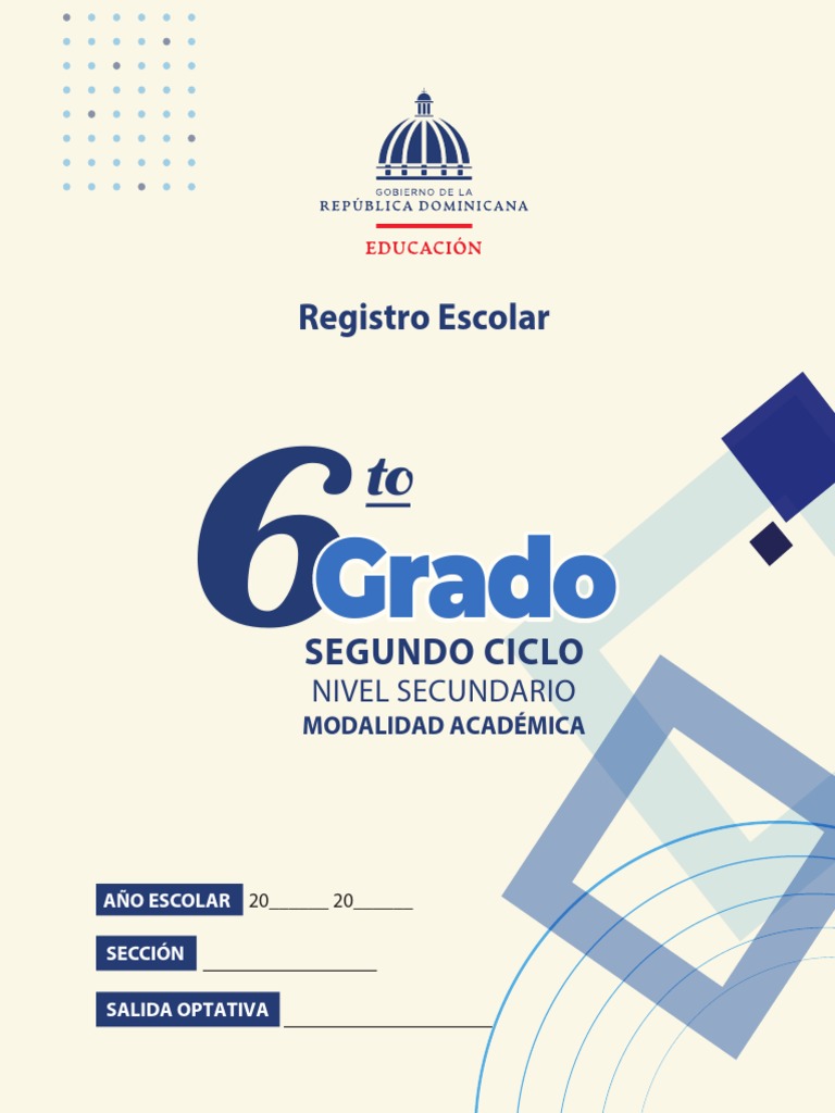 Registro 6to Grado - Academica | PDF | Plan de estudios | Evaluación