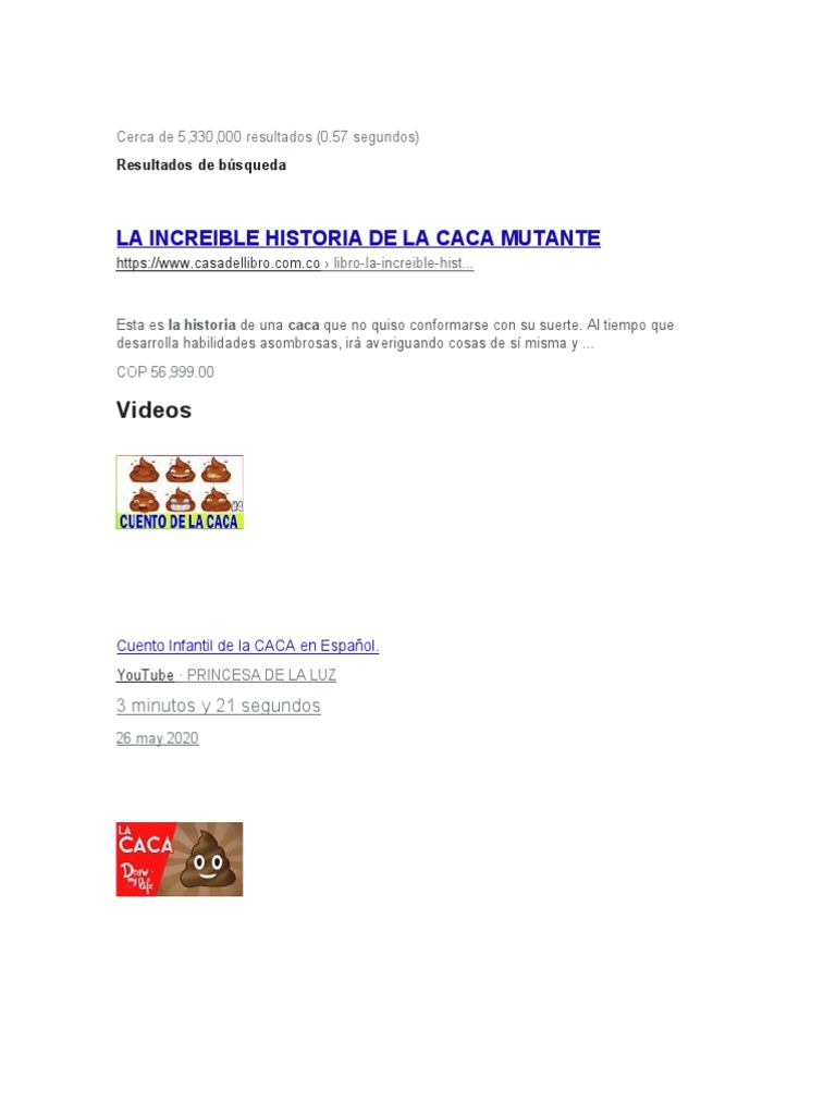 Videos: La Increible Historia de La Caca Mutante | PDF