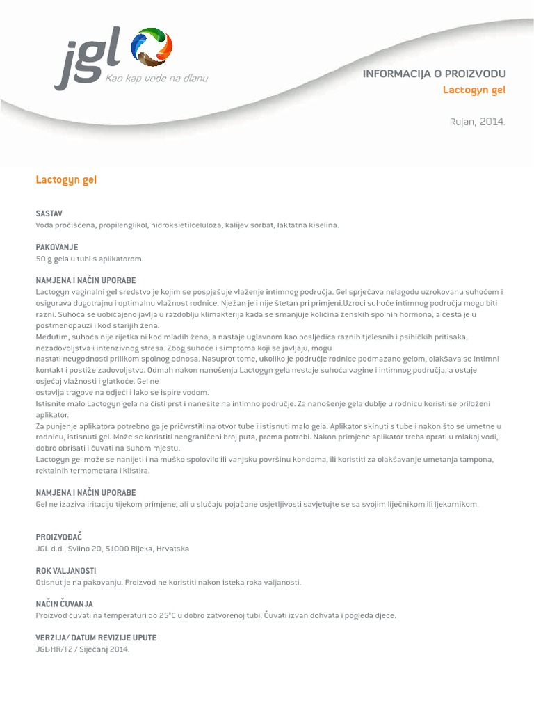 Lactogyn Gel | PDF