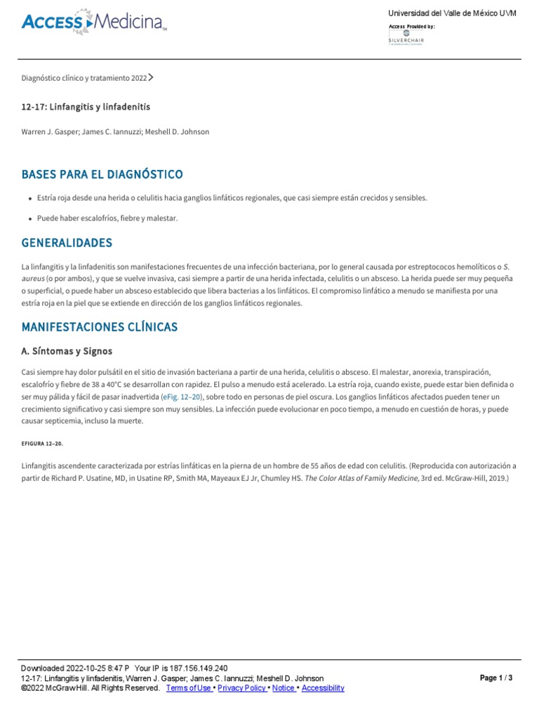 12-17 - Linfangitis y Linfadenitis | PDF | Ciencias de la Salud ...