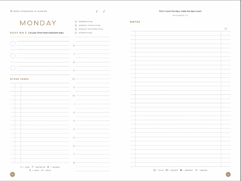 Daily Planner - Full Focus | PDF