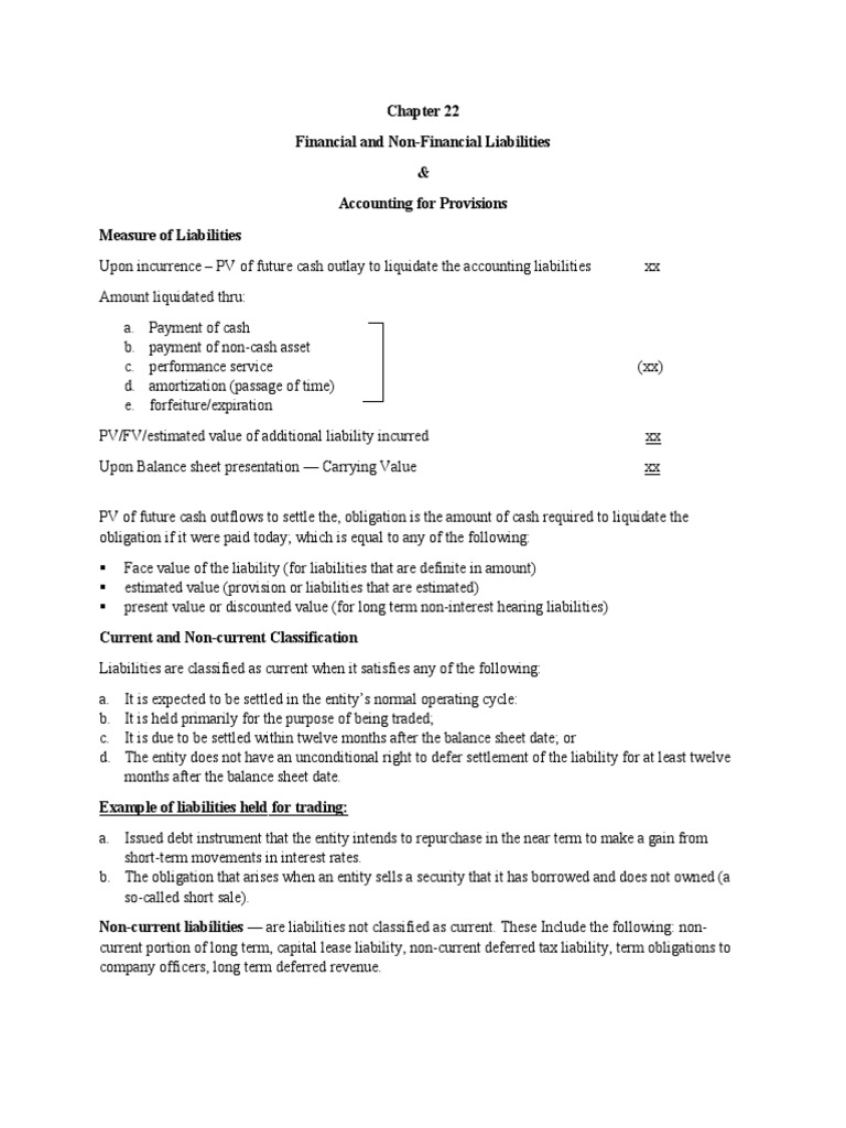 Liabilities 1 For Intermediate Accounting 2 Pdf Refinancing