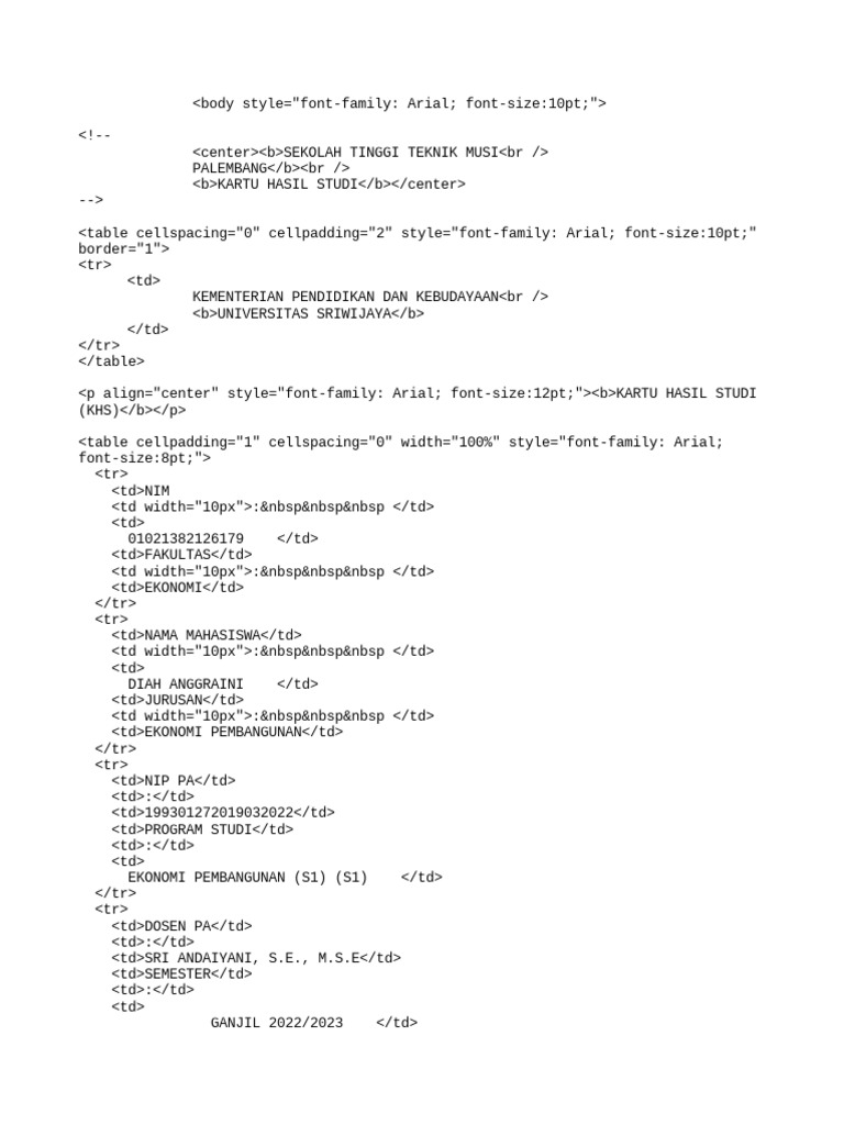 KHS - Semester 3 | PDF