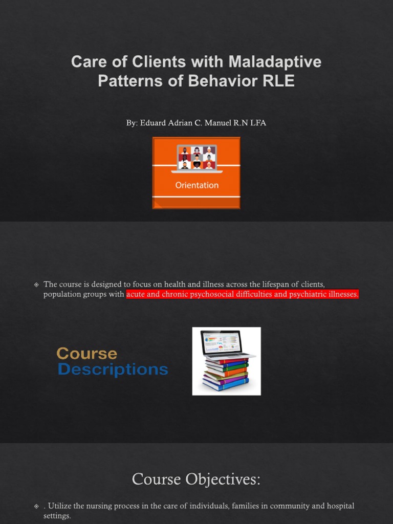 Care of Clients With Maladaptive Patterns of Behavior | PDF