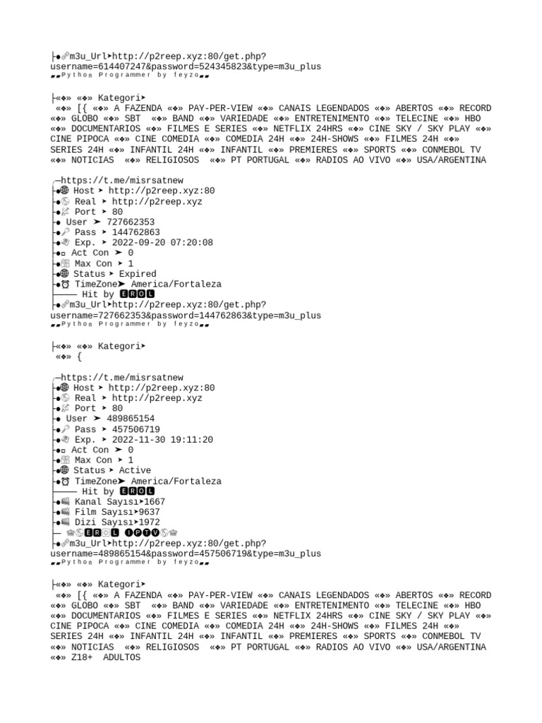 2000 Codes Xtream IPTV VIP Premium | PDF