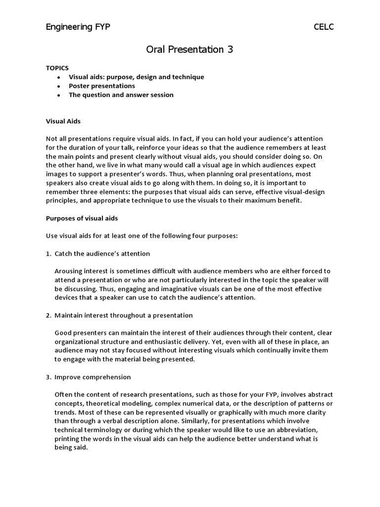 Oral Presentation 3 | PDF | Graphics | Question