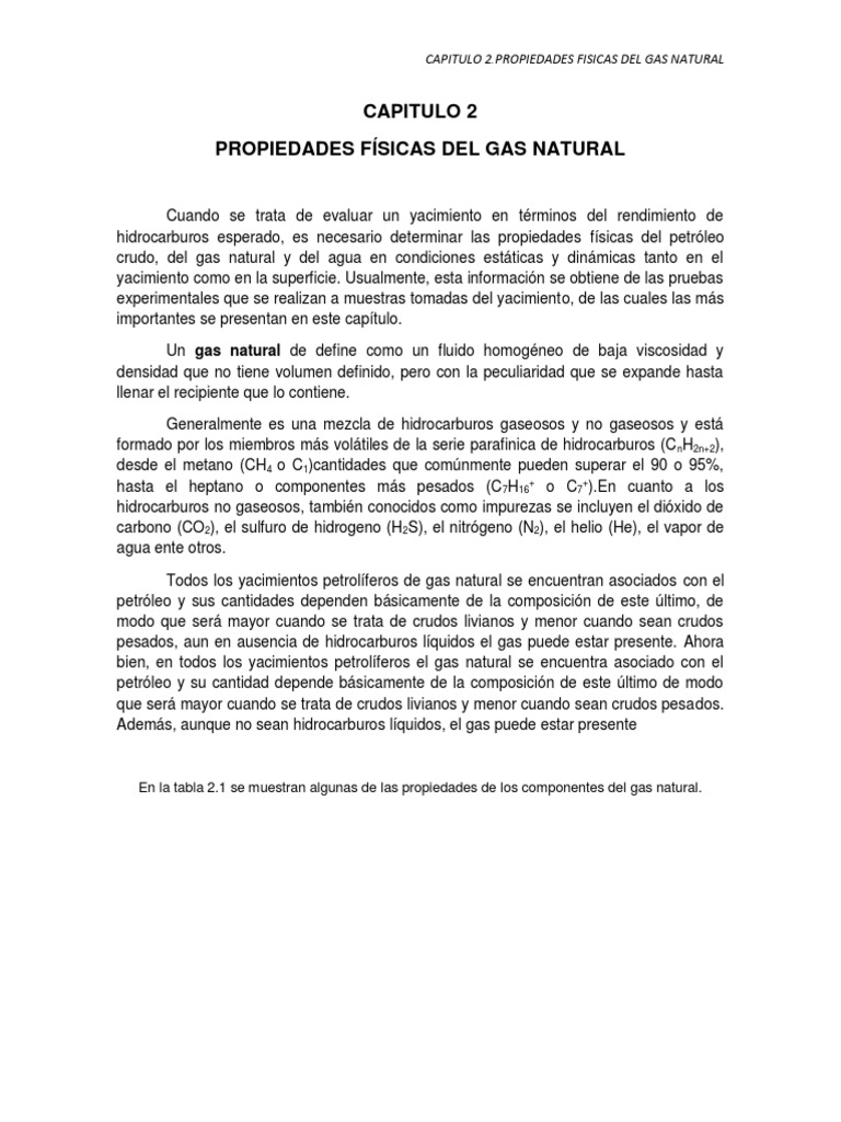 Capitulo 2.conceptos Basicos Del Gas Natural. | PDF | Gases | Densidad