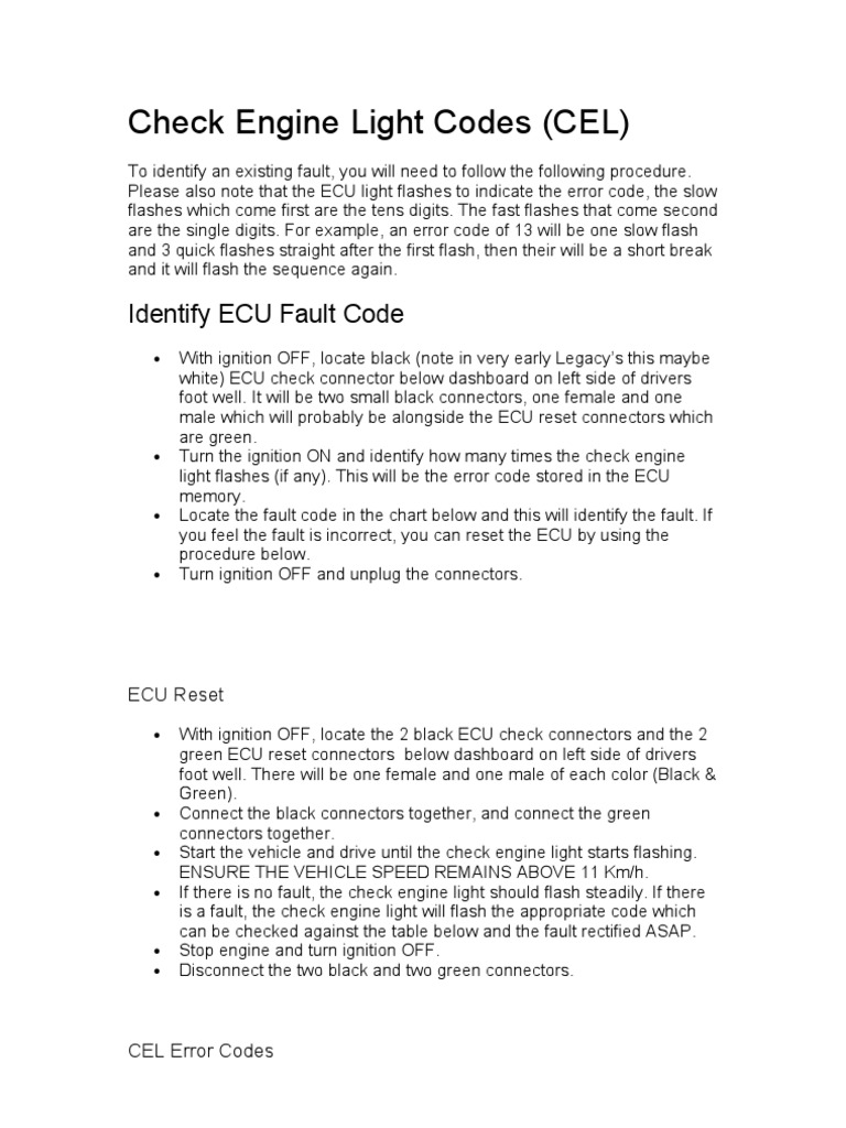 Check Engine Light Codes | PDF | Turbocharger | Systems Engineering
