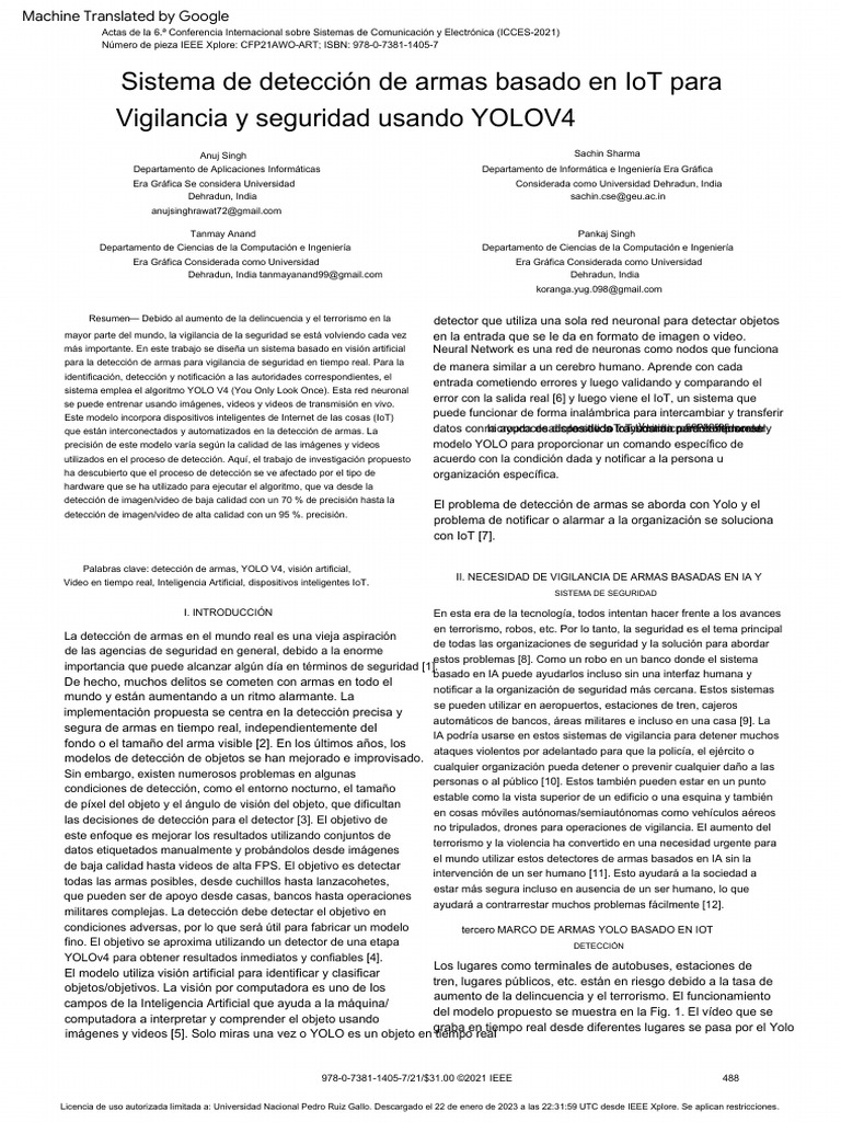 IoT Based Weapons Detection System For Surveillance and Security Using ...